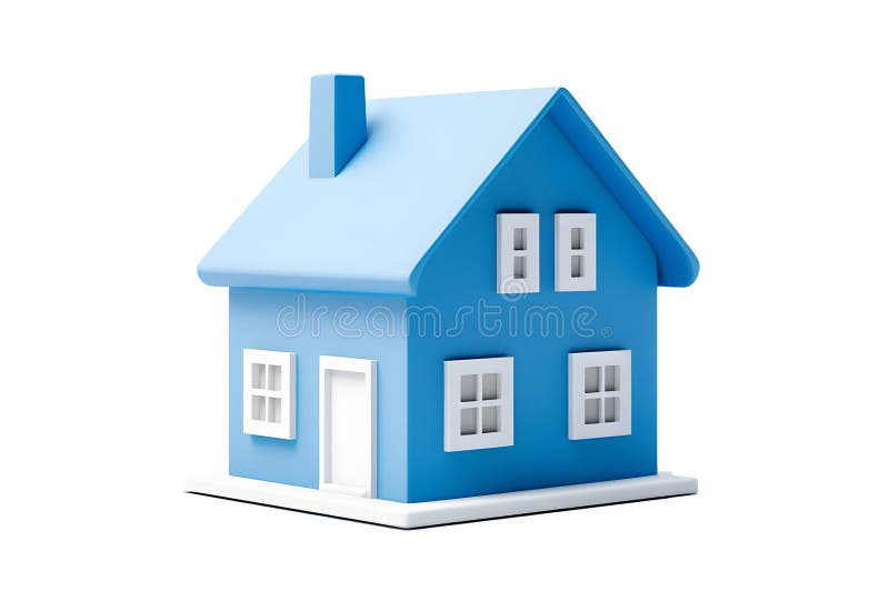 Mini Residential House on White Background.Real Estate Concept Stock ...
