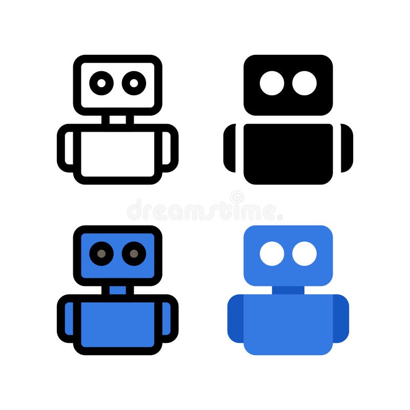 Mini Robot for Work Icon Logo and Illustration Stock Vector ... Mini Robot for Work Icon Logo and Illustration Stock Vector ...