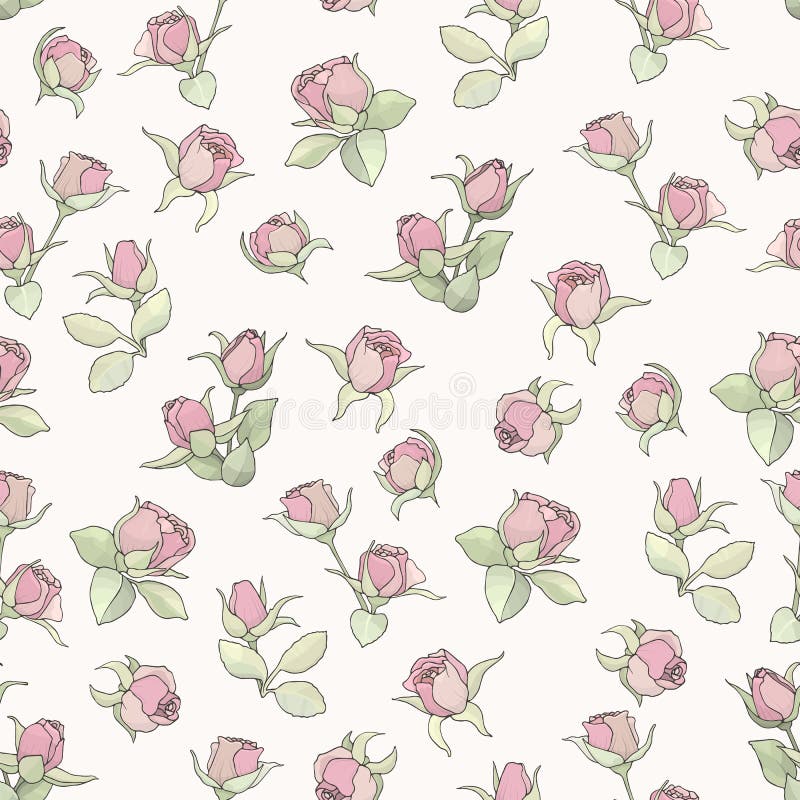 Mini roses pattern stock vector. Illustration of botany - 167499841