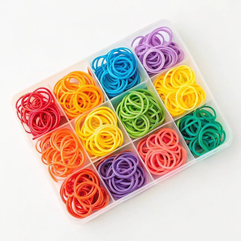 Mini Rubber Bands Pack for Craft Projects Stock Illustration ...
