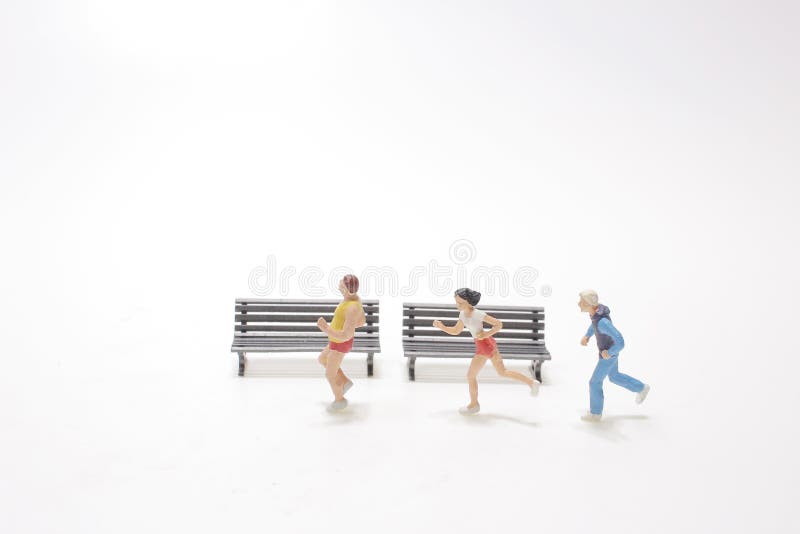 A Mini Runner Figure , the Fun of Mini World Stock Image - Image of ...