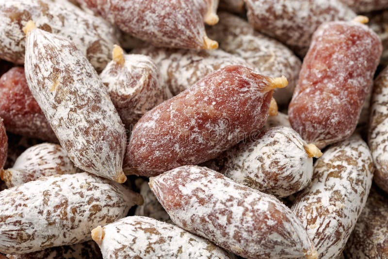 Mini Salami Snacks in Bowl. Salami Appetizer Bites Stock Image - Image ...