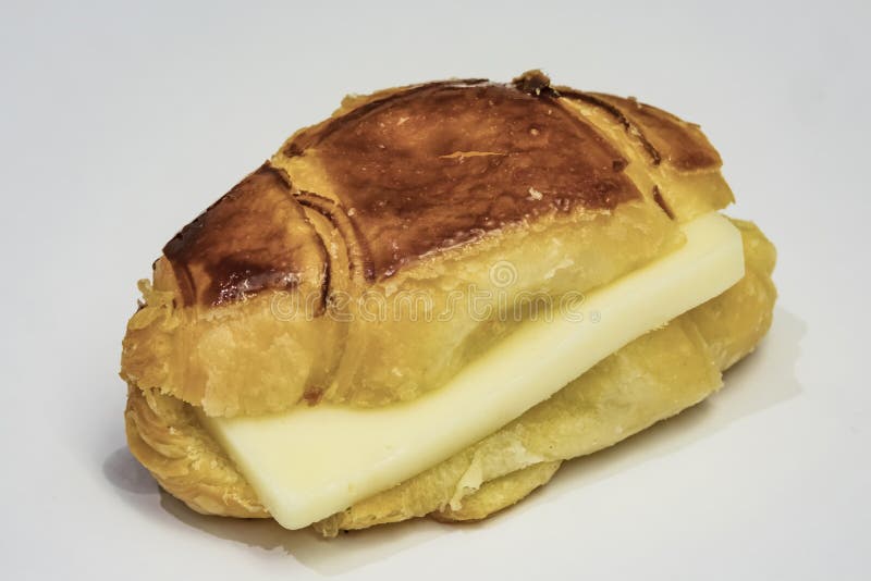 Mini Sandwich with Cheddar Cheese on White Background. Stock Photo ...