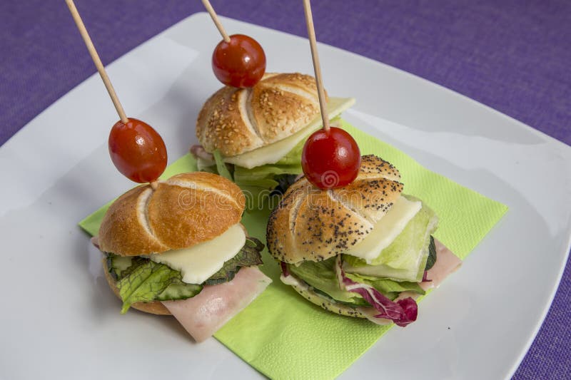 Mini sandwich set stock photo. Image of snack, beans - 73243456