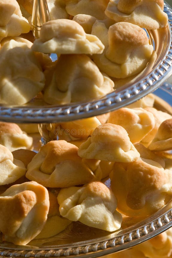 Mini Scones on Silver Platter Stock Photo - Image of silver, bakery ...