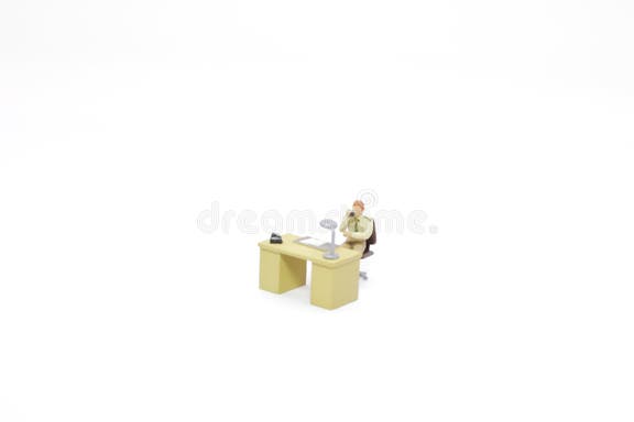 The Mini of Security Figure are Working on Stock Image - Image of ...