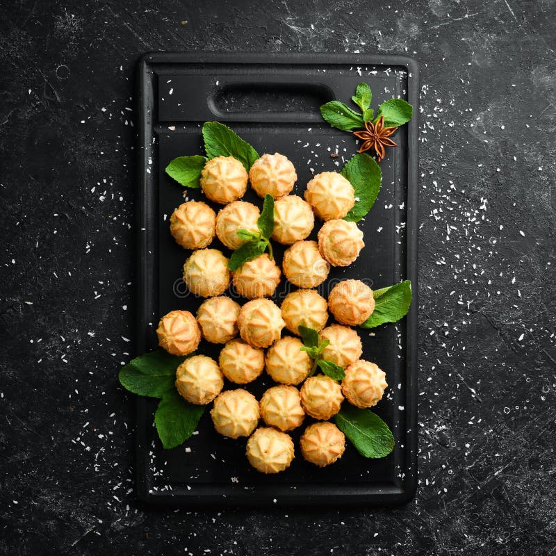 Mini Shortbread Cookies for Coffee. Stock Photo - Image of marmalade ...