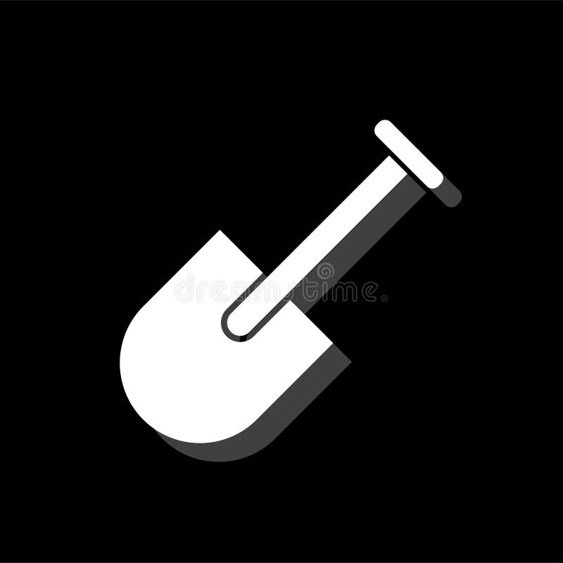Mini Shovel icon flat stock illustration. Illustration of bulk - 138150129