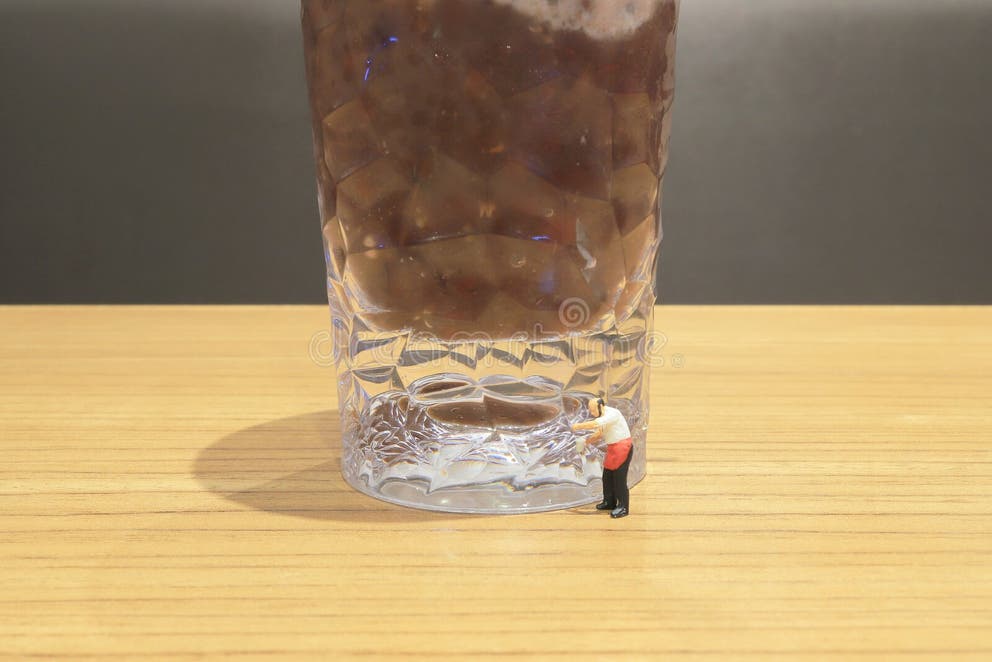 Mini of Small Bartender Figure with Drink Stock Image - Image of waiter ...