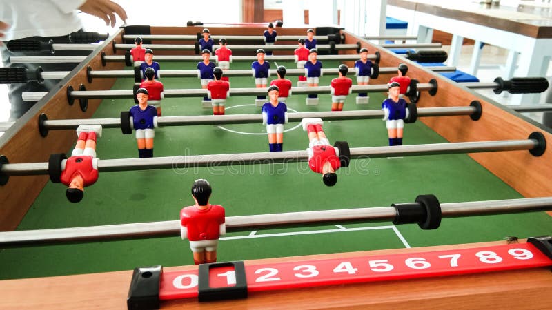 A mini soccer table stock photo. Image of sport, leisure - 277436882