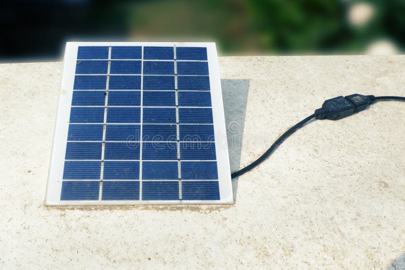 Mini Solar Panel Using USB Cable Stock Image - Image of generator ...