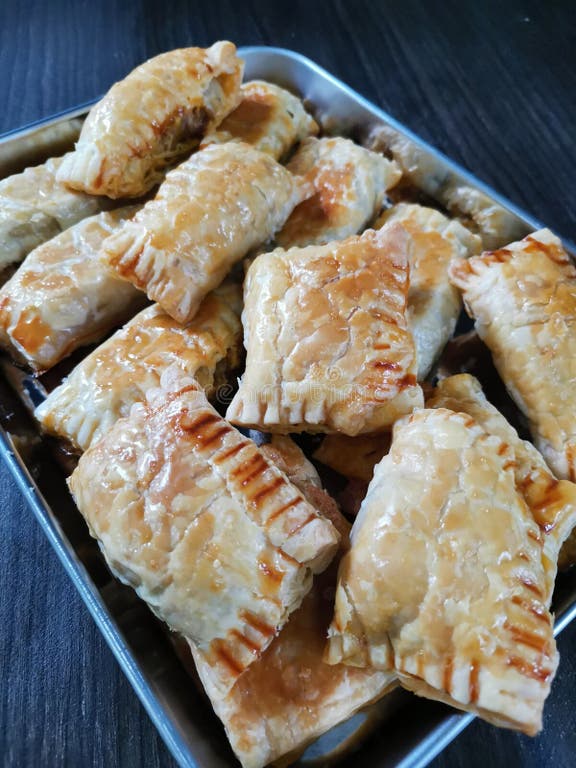 Mini Square Curry Puff Pastry Stock Photo - Image of curry, square ...