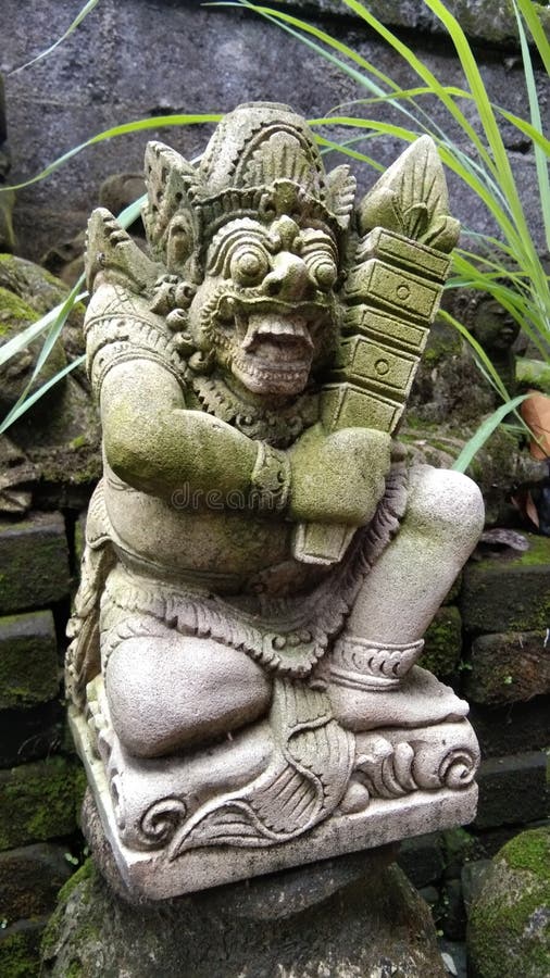 Mini Statue of the Main Gate Guard of the Temple Stock Photo - Image of ...