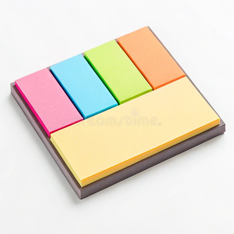 Mini Sticky Memo Set in Case Stock Illustration - Illustration of ...