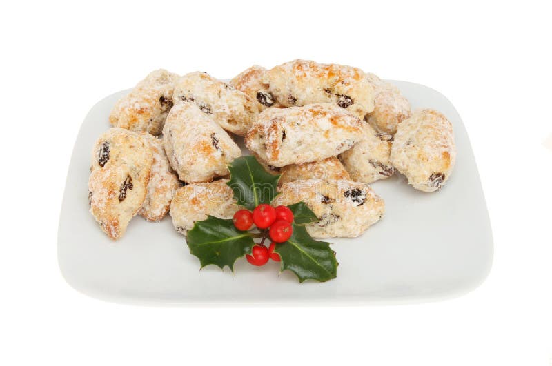 Mini Stollen with holly stock photo. Image of holly, snack - 61774028