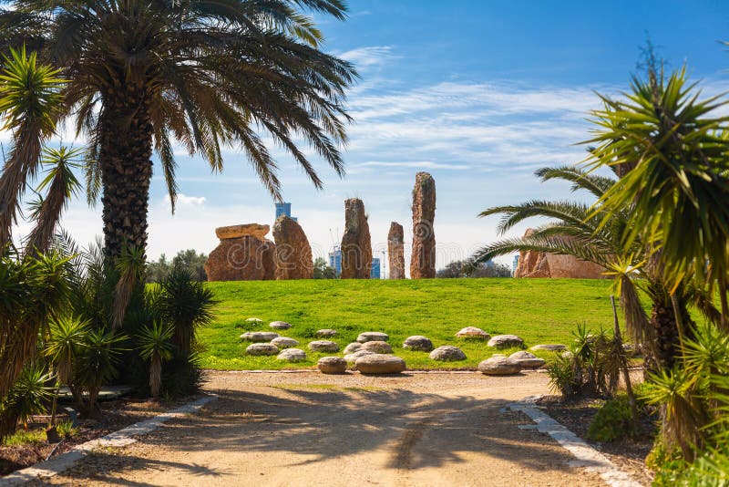 Mini Stonehenge in the City Park, Recreation Park Decoration Stock ...