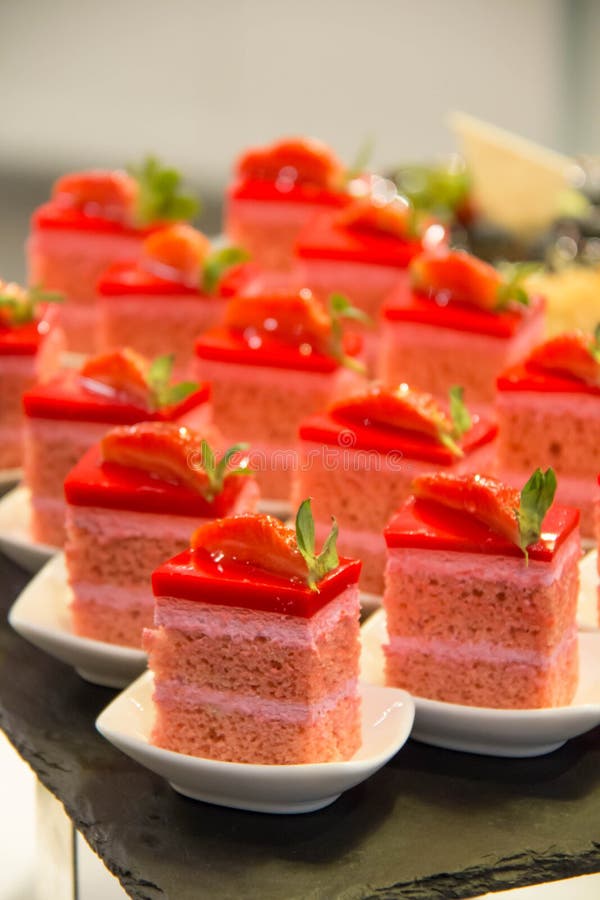 Mini Strawberry Cake Delicious and Beautiful Stock Photo - Image of ...