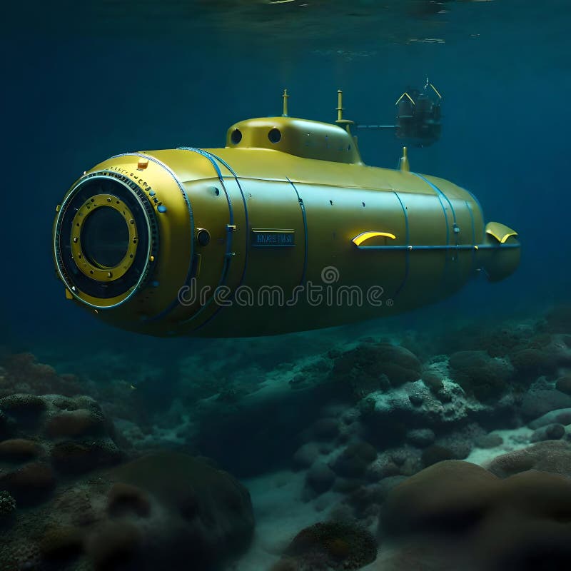 Mini Submarine Exploring the Bottom - Ai Generated Image Stock ...