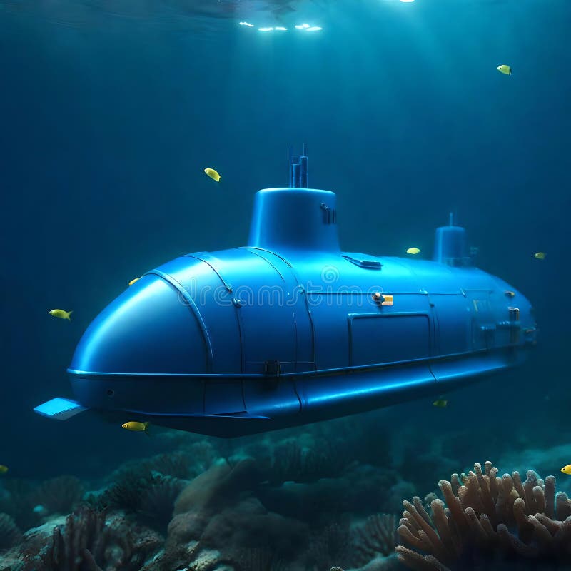Mini Submarine Exploring the Bottom - Ai Generated Image Stock ...