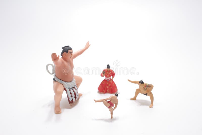 A Mini Sumo Figure are Fighting at Board Stock Image - Image of fight ...