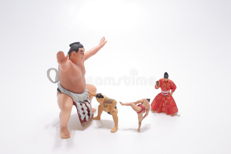 A Mini Sumo Figure are Fighting at Board Stock Photo - Image of play ...