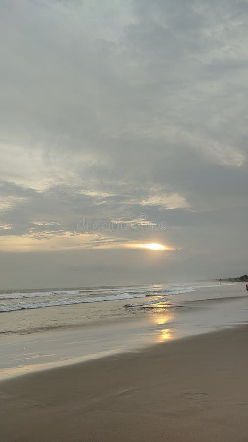 Mini Sunset in Pangandaran Beach Stock Photo - Image of beach, sunset ...