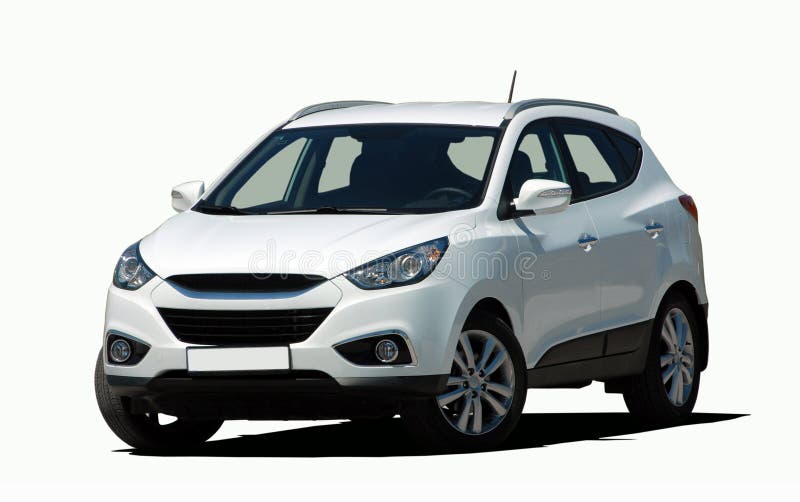 Mini SUV blanco foto de archivo. Imagen de ruedas, bordes - 32105328
