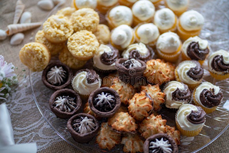 Mini Sweets on the Table with Decorations Stock Photo - Image of fresh ...
