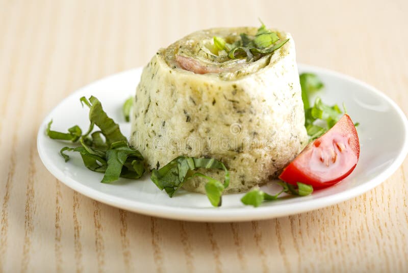 Mini Tapas Filled with Ham and Cheese Stock Photo - Image of macro ...