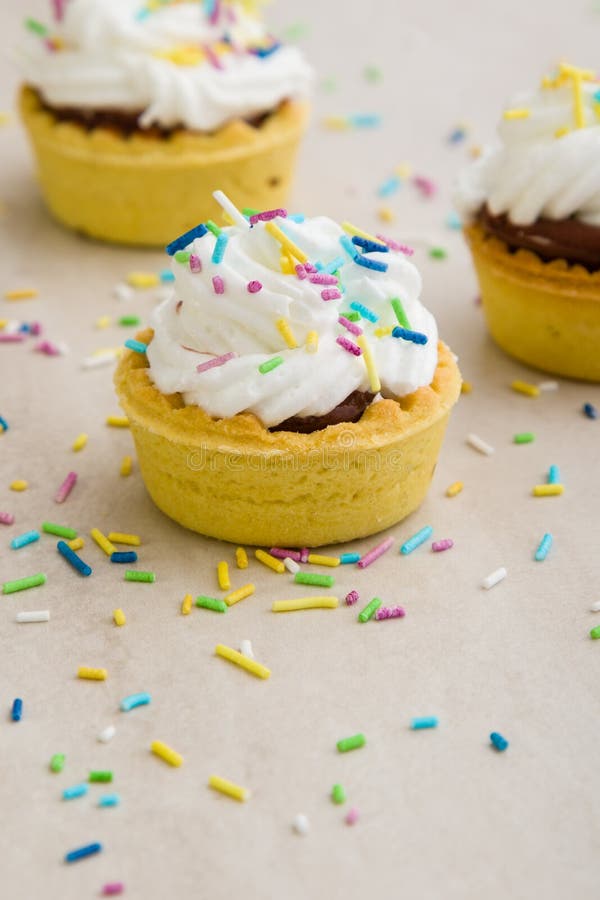 Mini Tart with Color Ornaments Stock Image - Image of love, sweet: 88832075