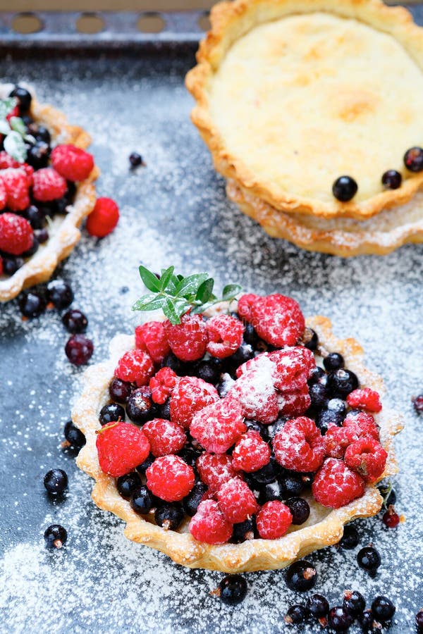 Mini Tart with Fresh Berries Stock Image - Image of french, blueberry ...