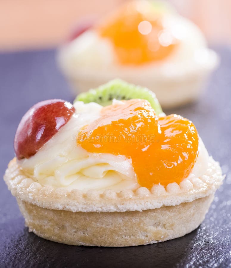 Mini tart and fruit stock image. Image of custard, bakery - 118725467