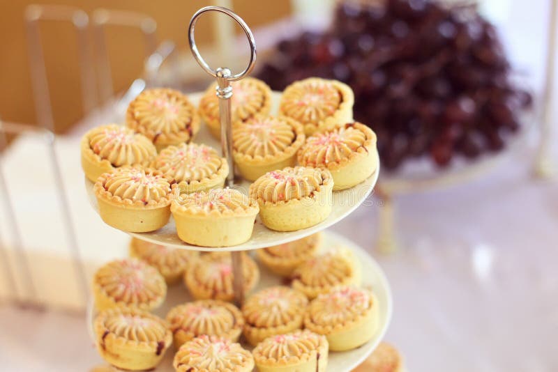 Mini tarts on a plate stock photo. Image of celebration - 57358244