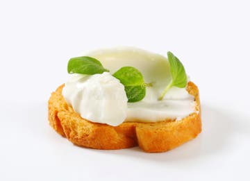 Mini Toast with Cream Cheese Stock Image - Image of appetizer, shot ...