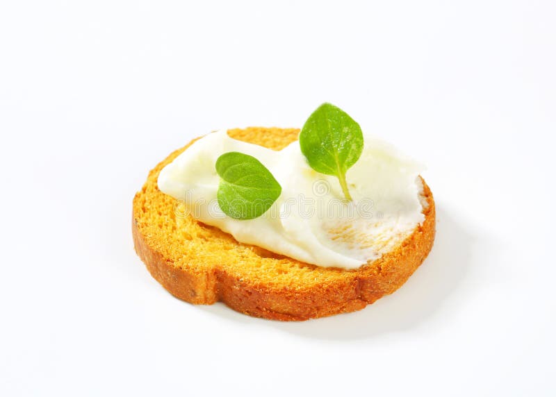 Mini Toast with Cream Cheese Stock Photo - Image of roll, cream: 92239754