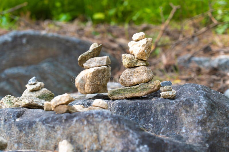 Mini Tower of Stones on Stone Stock Image - Image of buddha, building ...