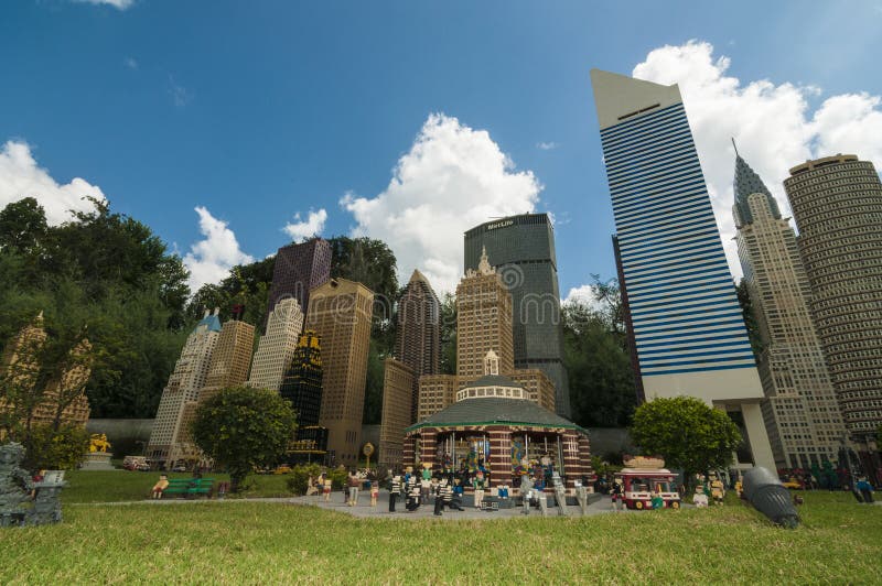 Mini Town Legoland editorial stock image. Image of skyline - 33058974