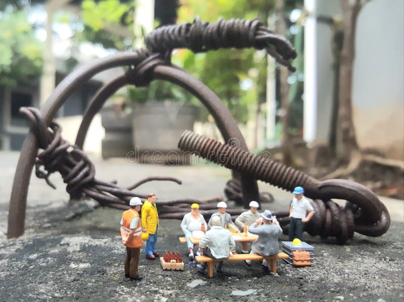 Mini Toy of Action Figure at Table with Blurred Background. Relaxing ...