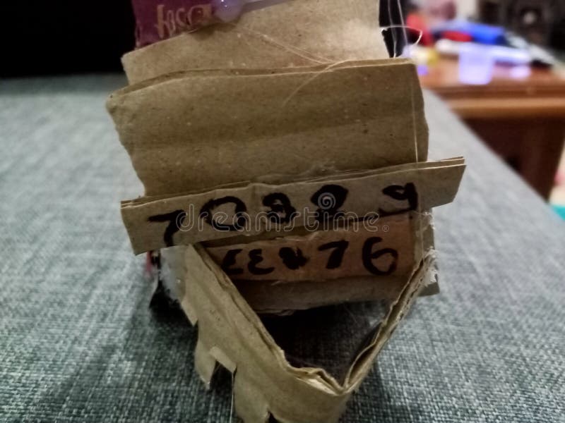 Mini Train Toy Made from Old Paper Stock Photo - Image of mini, paper ...