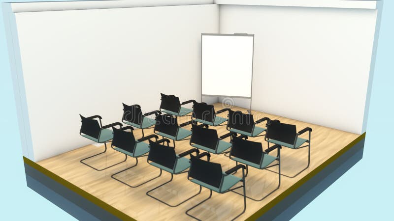 Training room stock illustration. Illustration of render - 28960101