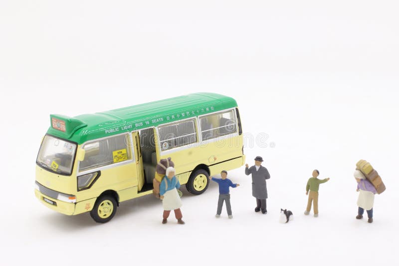 A Mini Travellers at a Busy Bus Station Stock Image - Image of drop ...
