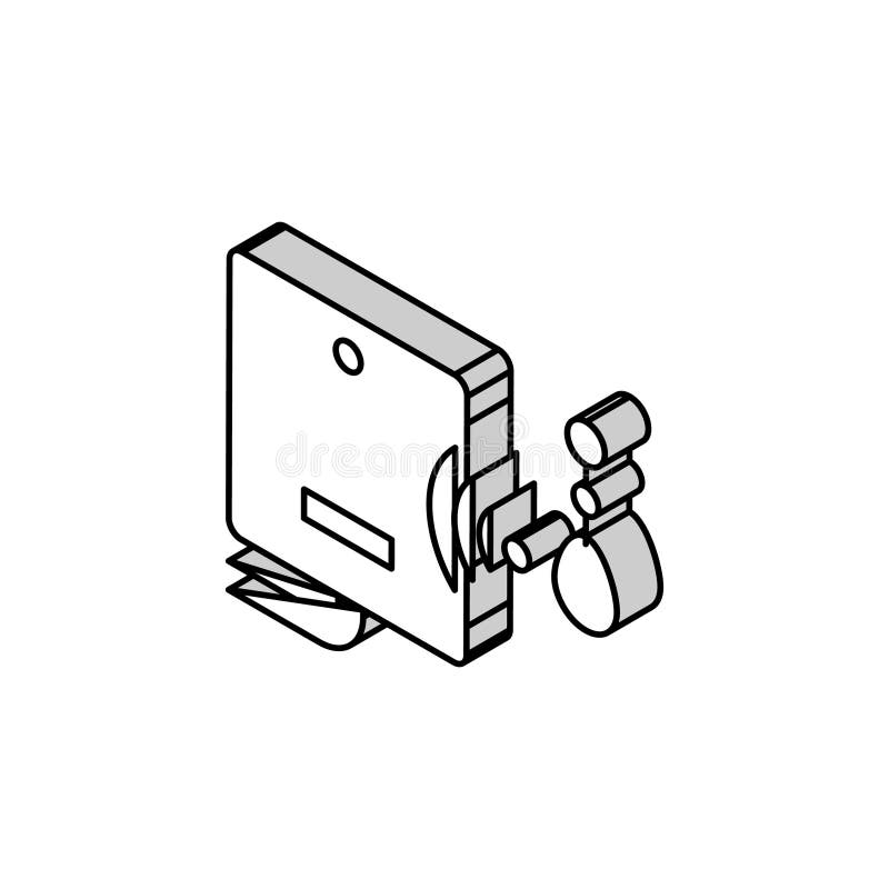 Mini Trinket with Rfid Chip Isometric Icon Vector Illustration Stock ...