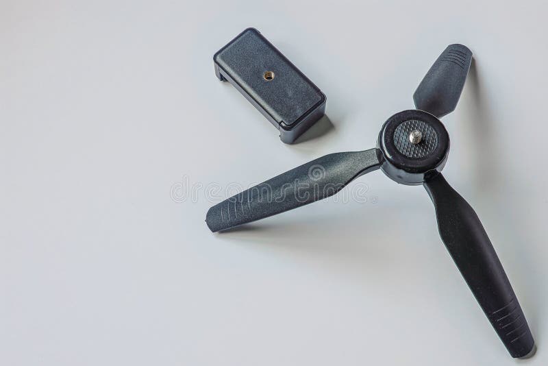 Mini Tripod with Cell Phone Holder, Technology Concept Stock Photo ...