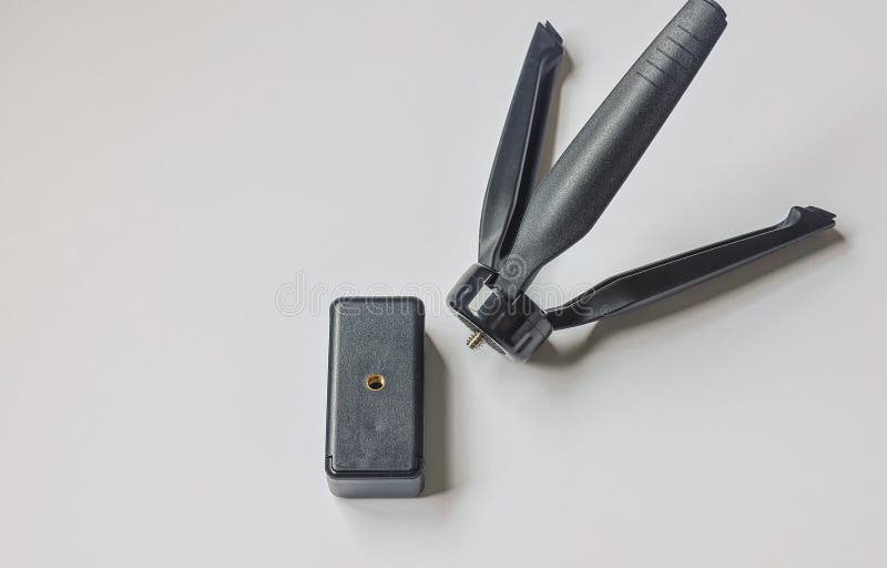 Mini Tripod with Cell Phone Holder, Technology Concept Stock Photo ...