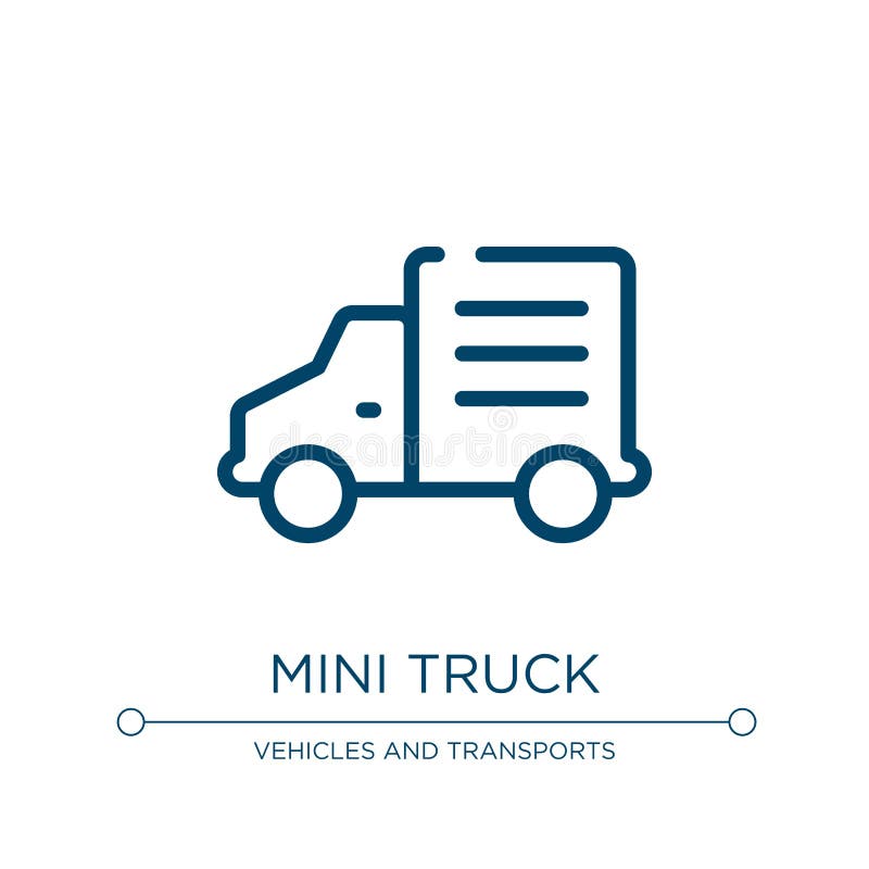 Mini Truck Icon. Linear Vector Illustration from Transportation ...