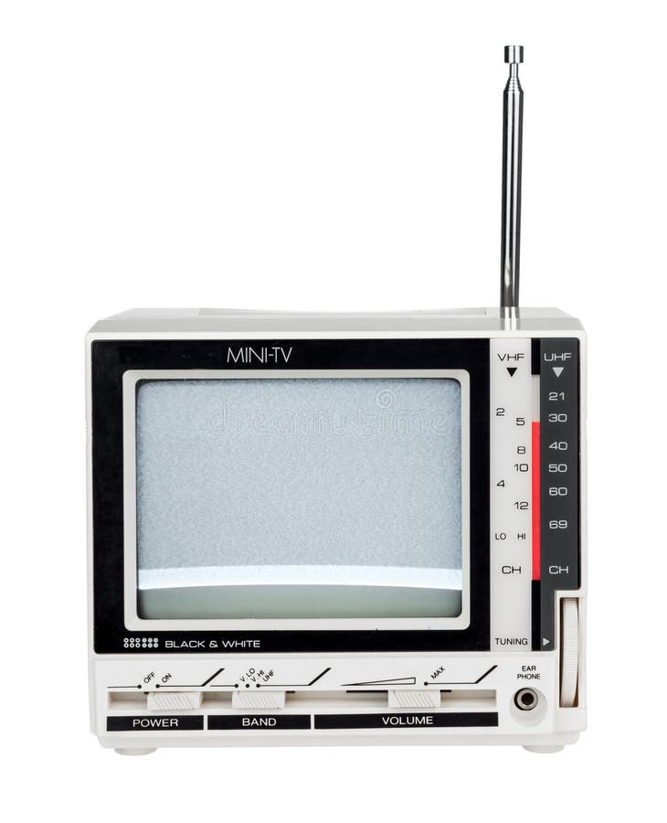 Mini Tv Retro Aislado Sobre Blanco Foto de archivo - Imagen de vendimia ...