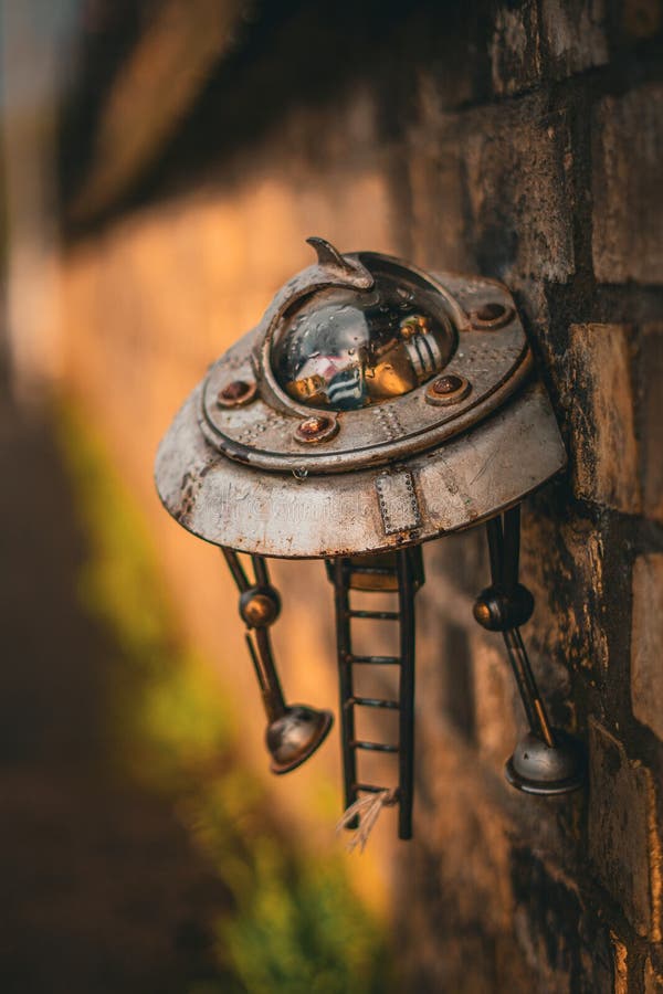 Mini UFO stock photo. Image of black, iron, wheel, earth - 305169342
