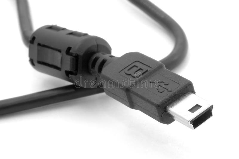 Mini USB stock photo. Image of black, white, cord, plastic - 184446