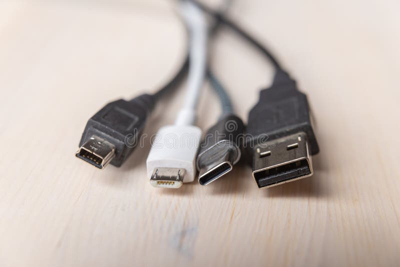 Types of Usb connectors. stock photo. Image of micro - 211105858