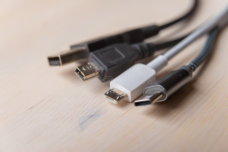 Types of Usb connectors. stock photo. Image of types - 211105806
